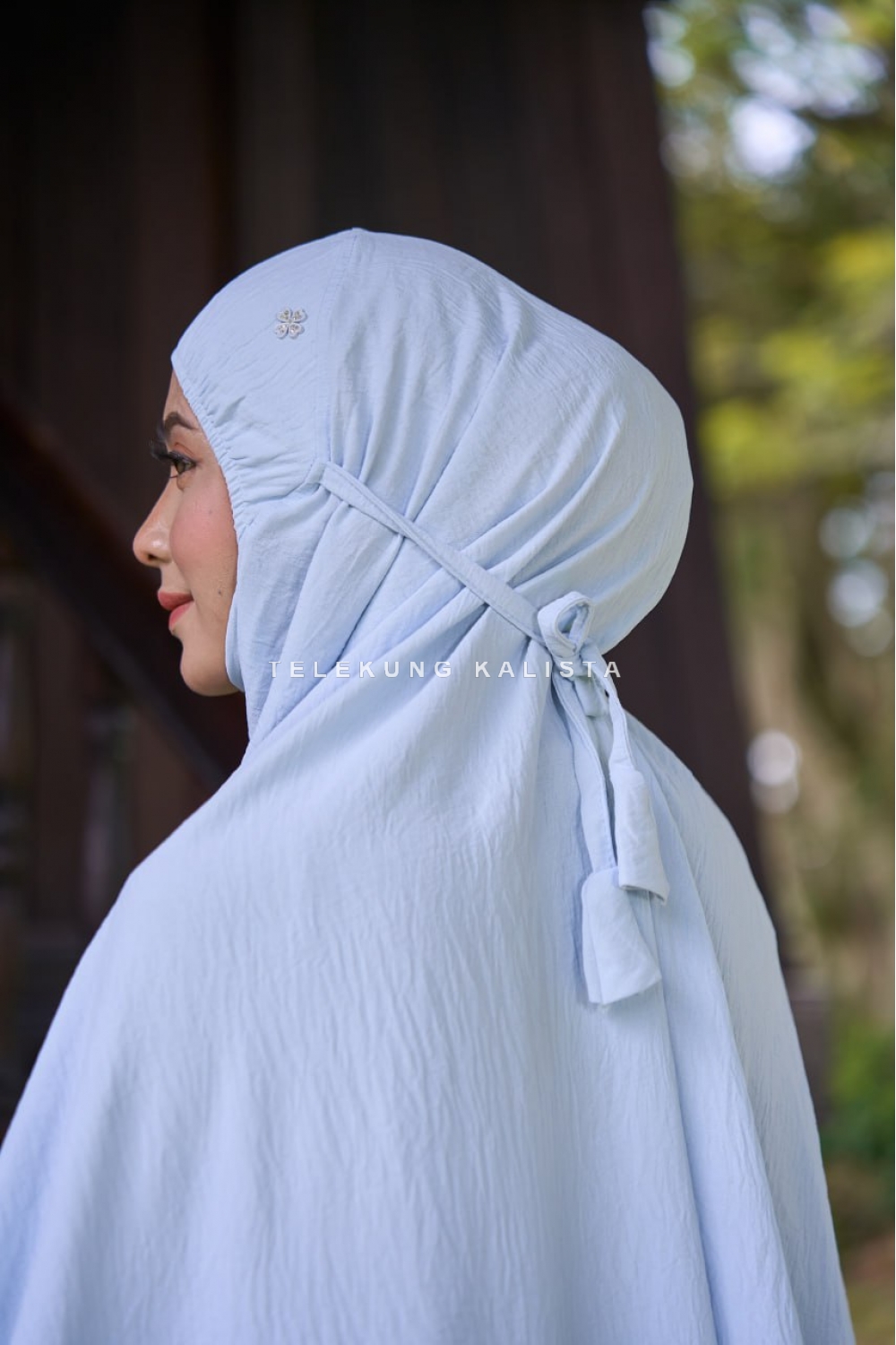 Telekung Lily Powder Blue-TLPB