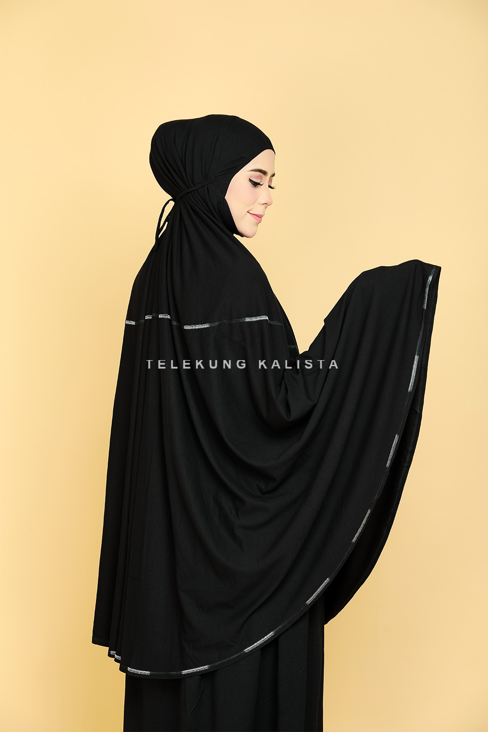 Telekung Denim Black